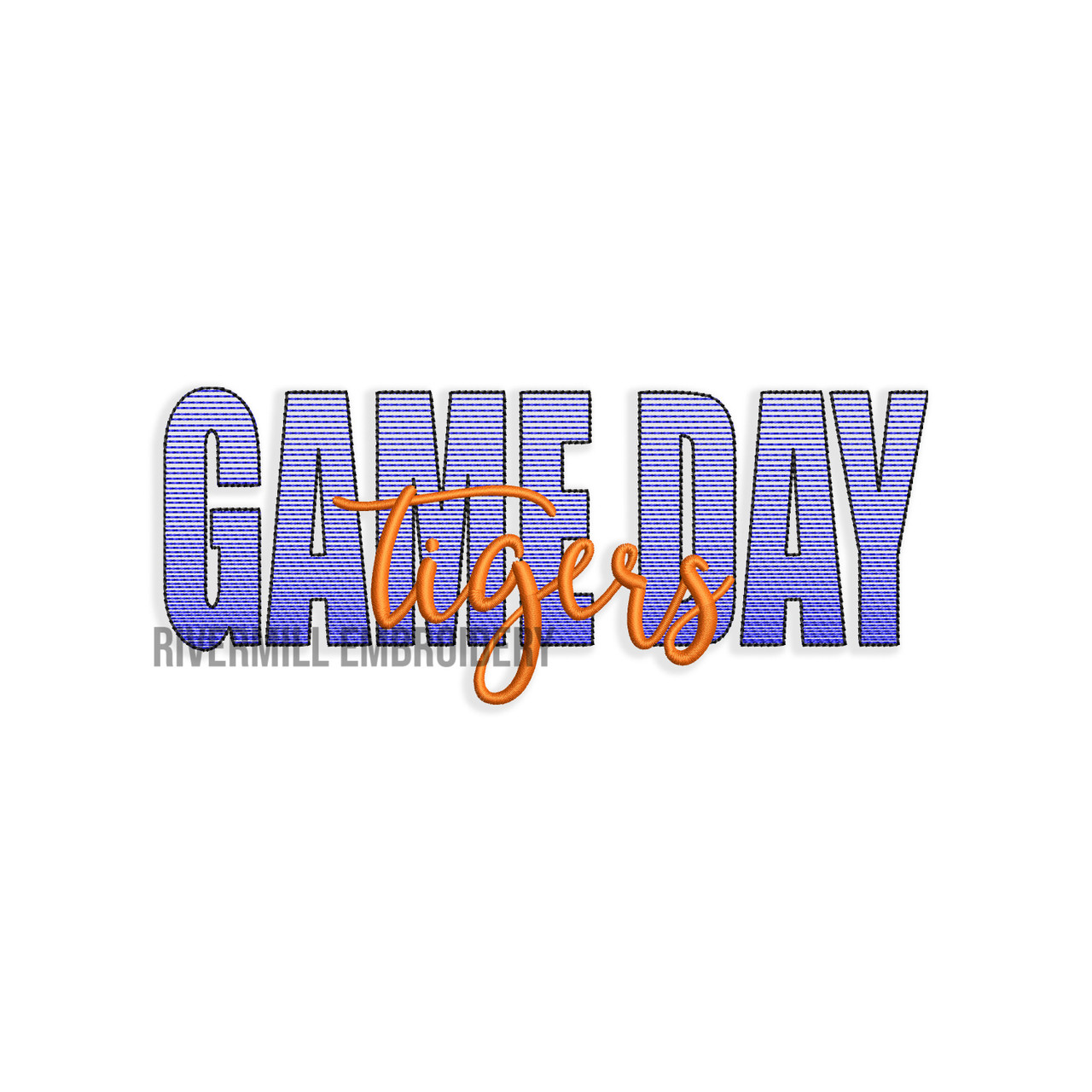 Game Day Tigers Machine Embroidery Design - Rivermill Embroidery
