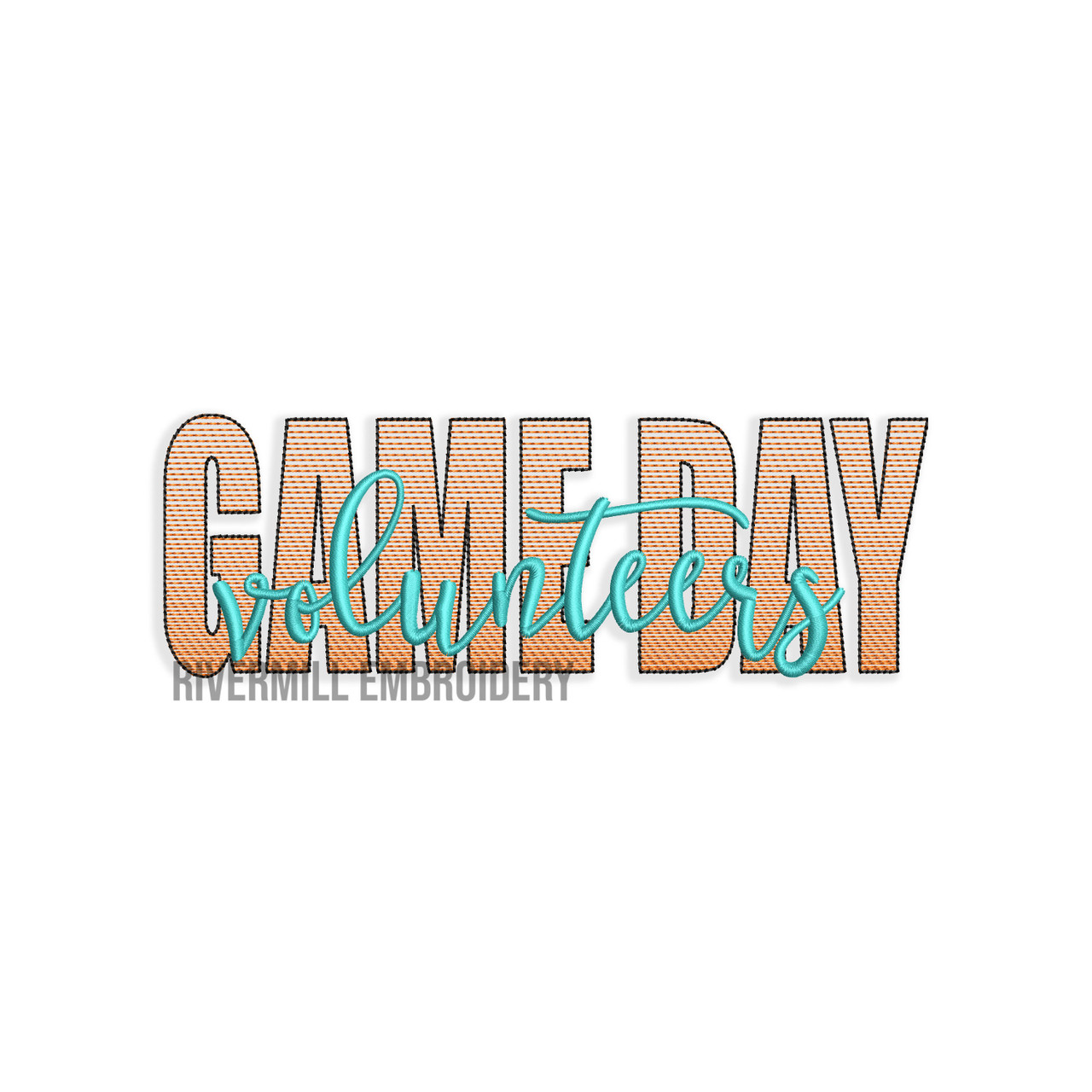 Game Day Volunteers Machine Embroidery Design - Rivermill Embroidery