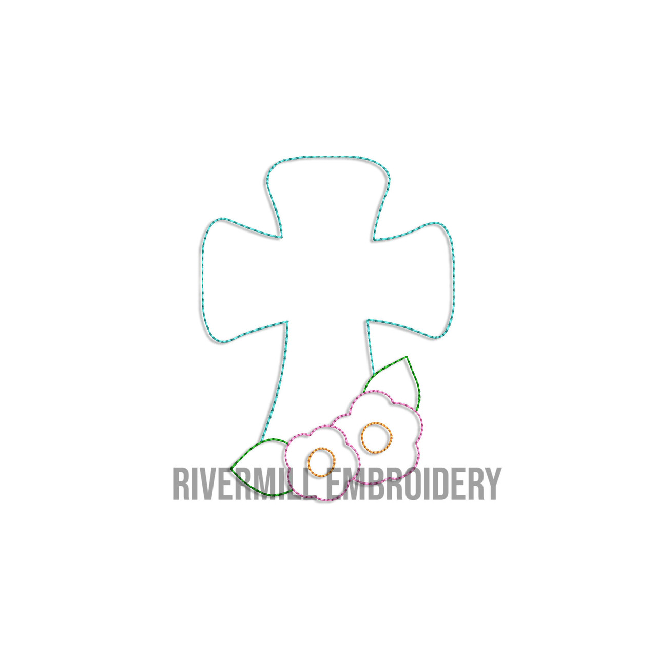 Small Cross Machine Embroidery Designs Machine Embroidery Design Retro