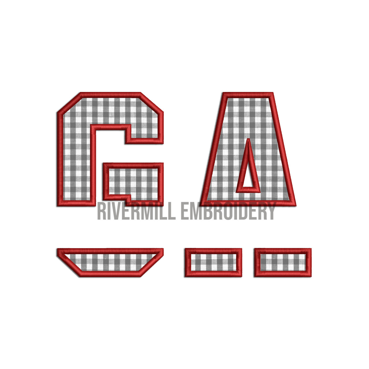 Large Applique Split GA Georgia Machine Embroidery Design - Rivermill ...