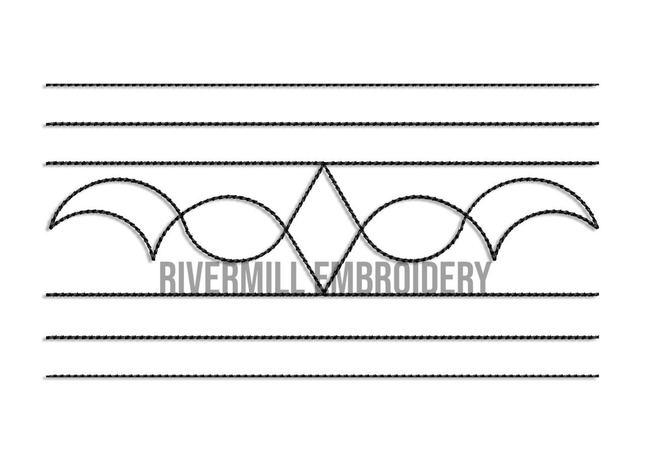 Western Cowboy Boot Toe Stitch Pattern Machine Embroidery Design #7 ...