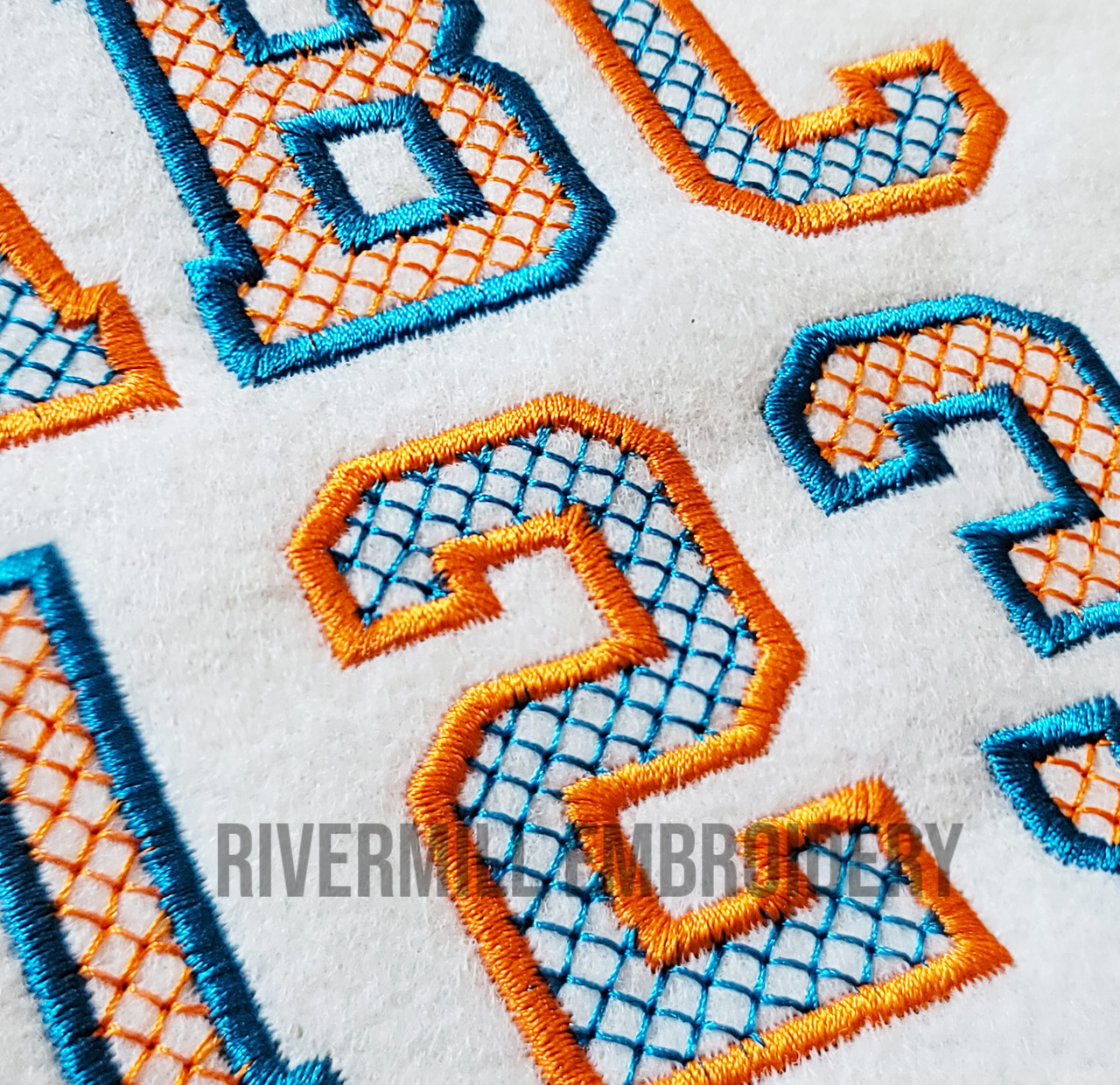 Varsity Diamond Pattern Fill Machine Embroidery Alphabet Style ...