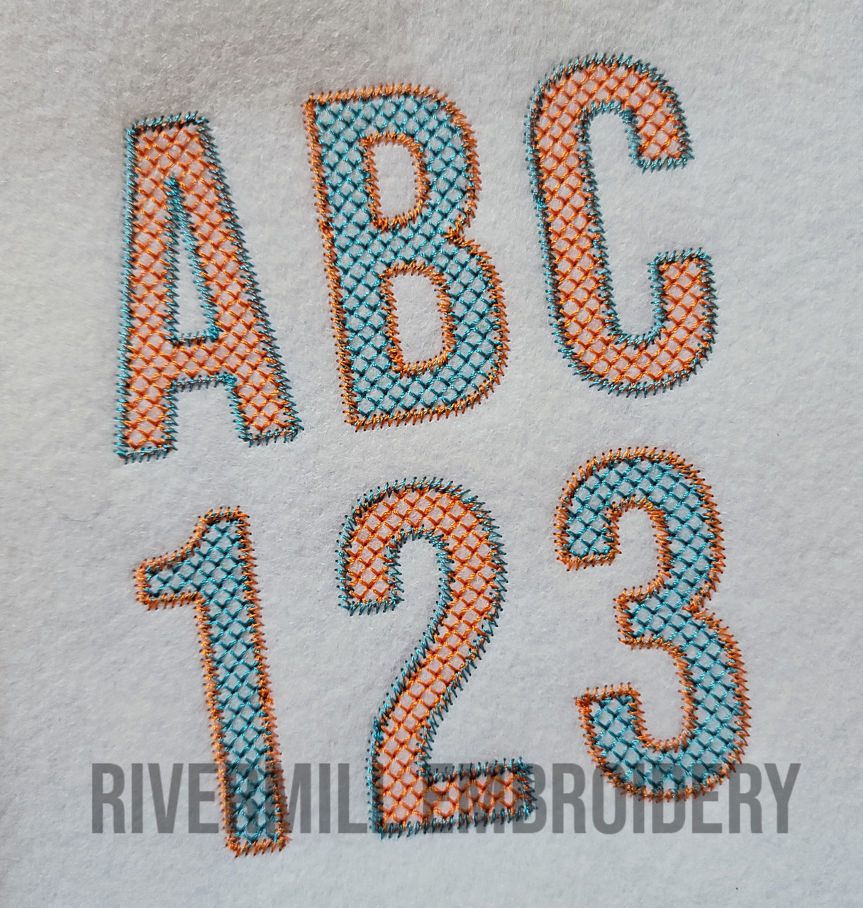 Walter Diamond Pattern Fill Machine Embroidery Alphabet - Rivermill ...