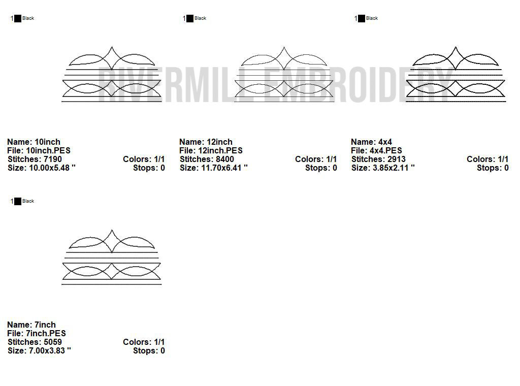Western Cowboy Boot Toe Stitch Pattern Machine Embroidery Design #8 ...