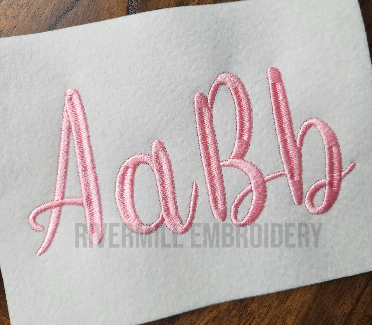 Large Kristen Machine Embroidery Font Alphabet - Rivermill Embroidery
