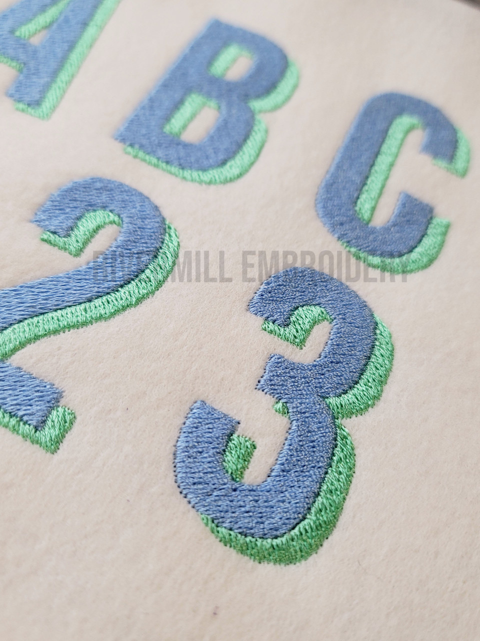 Walter Shadow Machine Embroidery Alphabet - Rivermill Embroidery