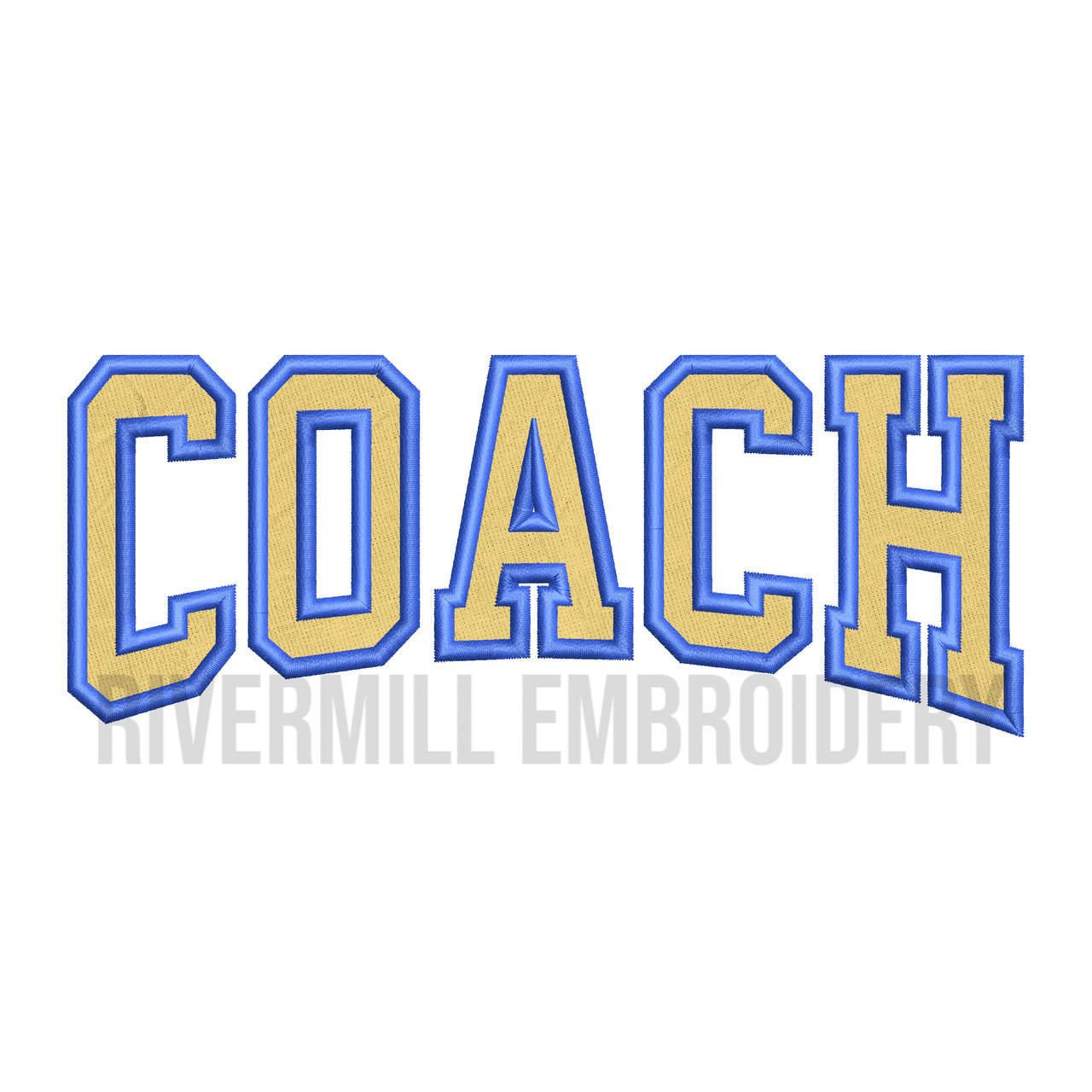 Arched Applique Coach Machine Embroidery Design - Rivermill Embroidery