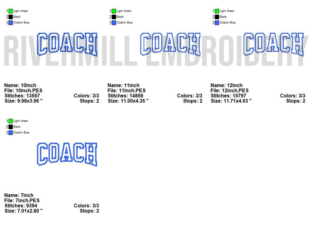 Arched Applique Coach Machine Embroidery Design - Rivermill Embroidery