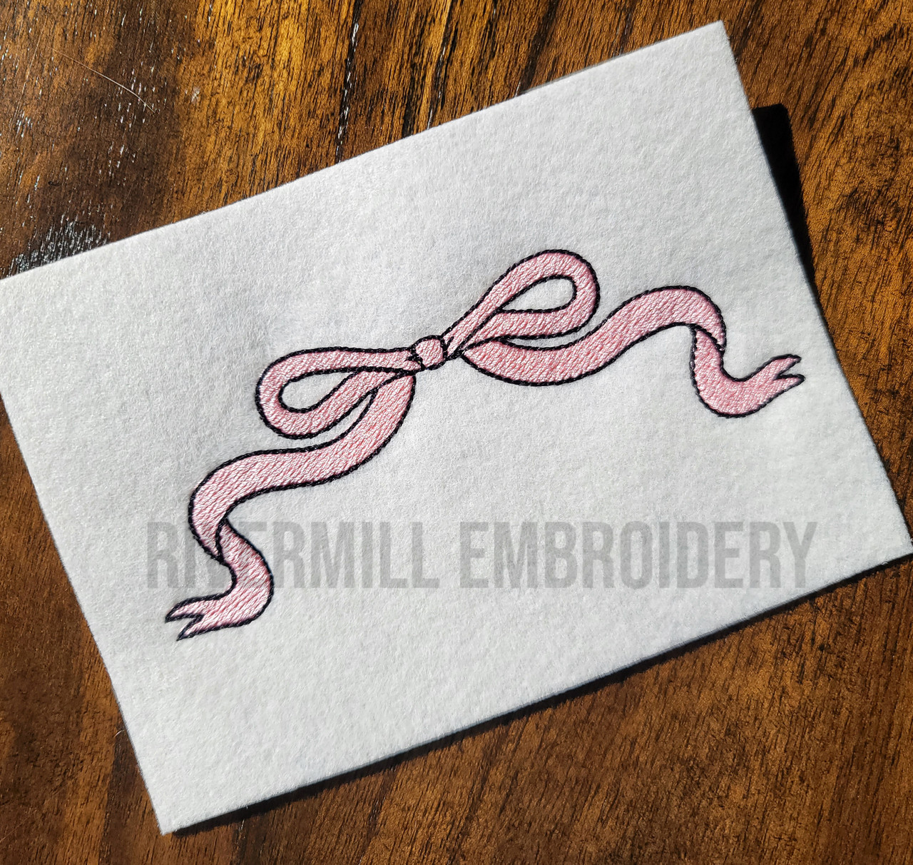 Classic Simple Bow Machine Embroidery Design - Rivermill Embroidery