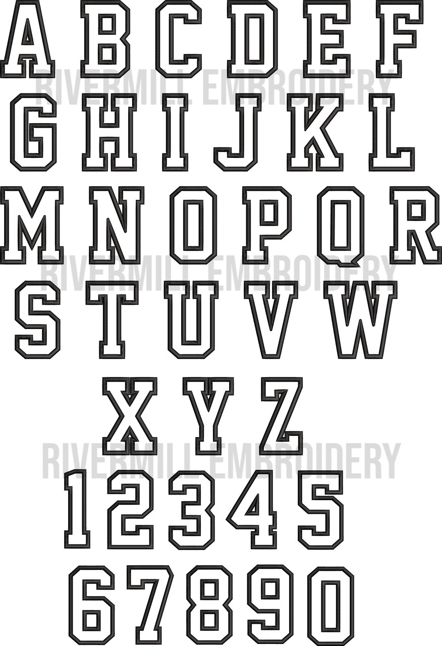 Letter Outline Font