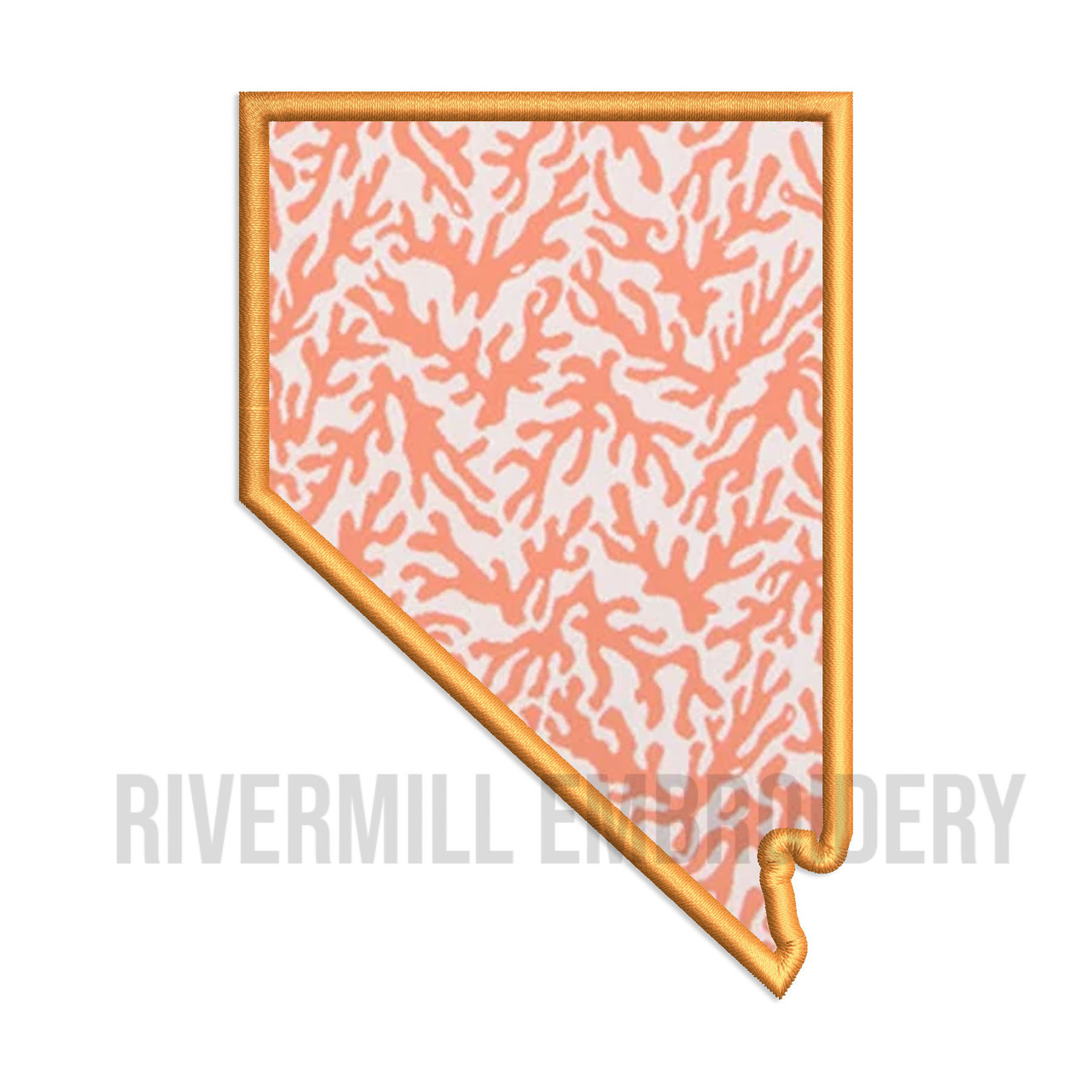 Applique State of Nevada Machine Embroidery Design - Rivermill Embroidery