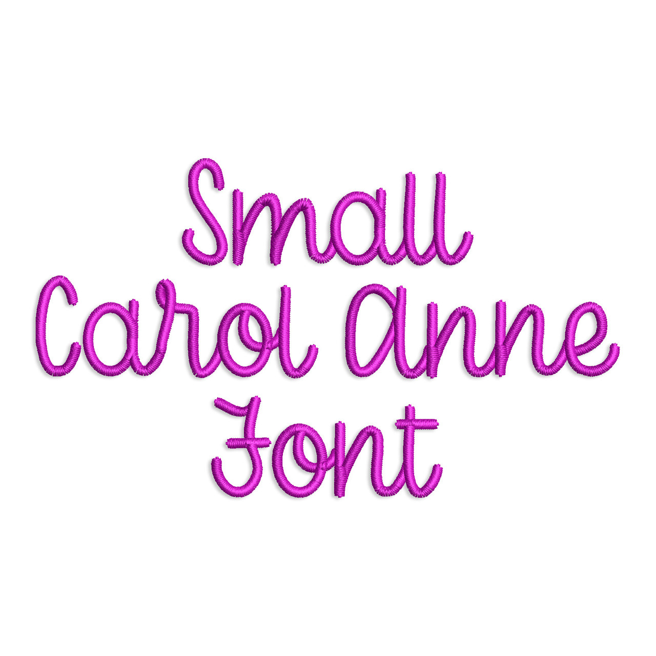 Small Carol Anne Machine Embroidery Font Alphabet - Rivermill Embroidery