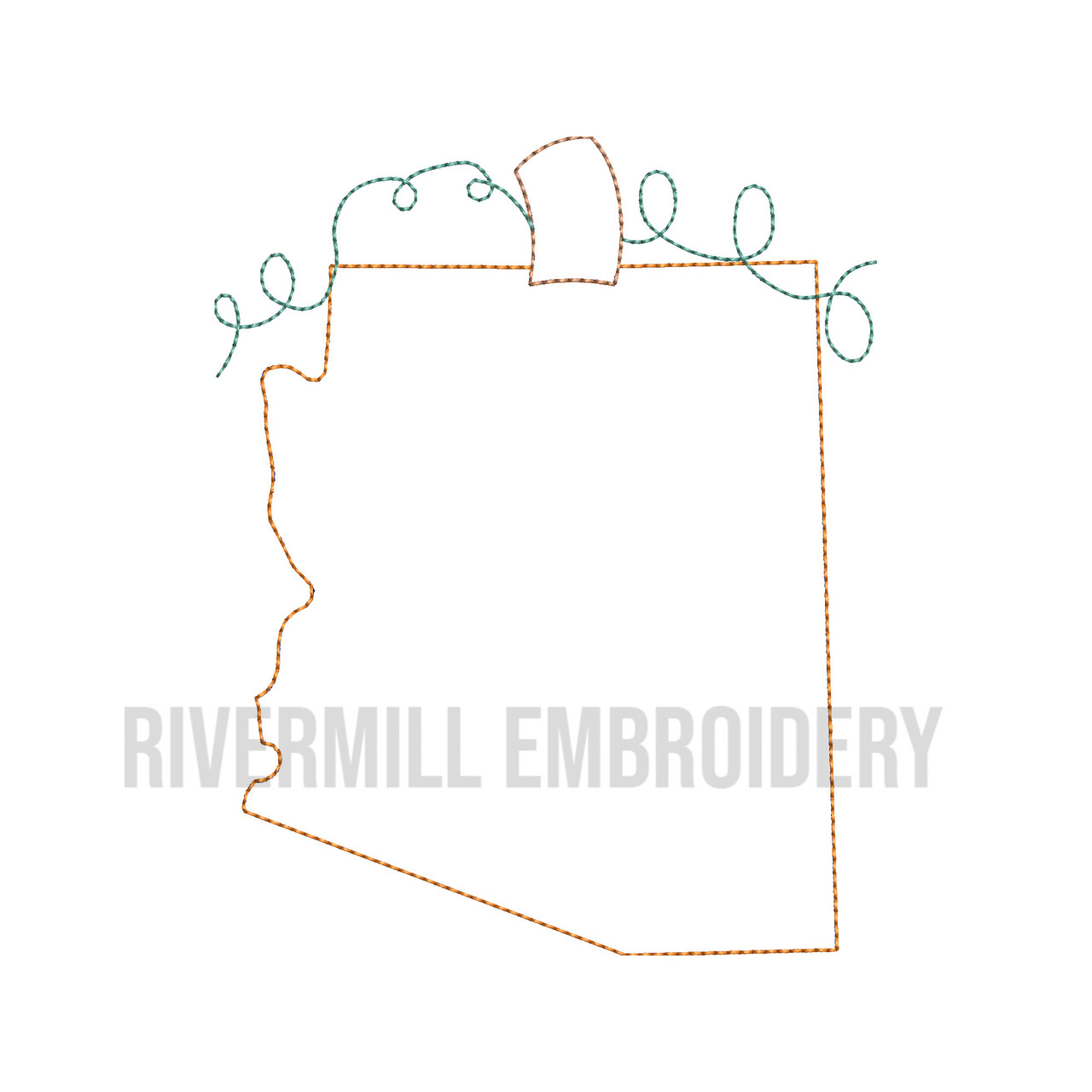 Raggy Applique Arizona as a Pumpkin Machine Embroidery Design ...
