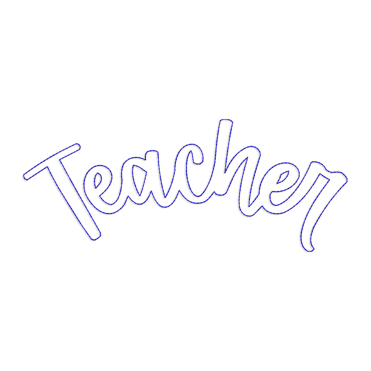 Teacher Raggy Bean Stitch Applique Machine Embroidery Design ...