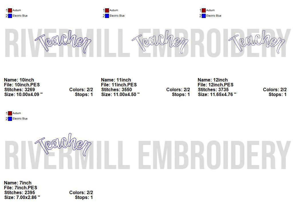 Teacher Raggy Bean Stitch Applique Machine Embroidery Design ...