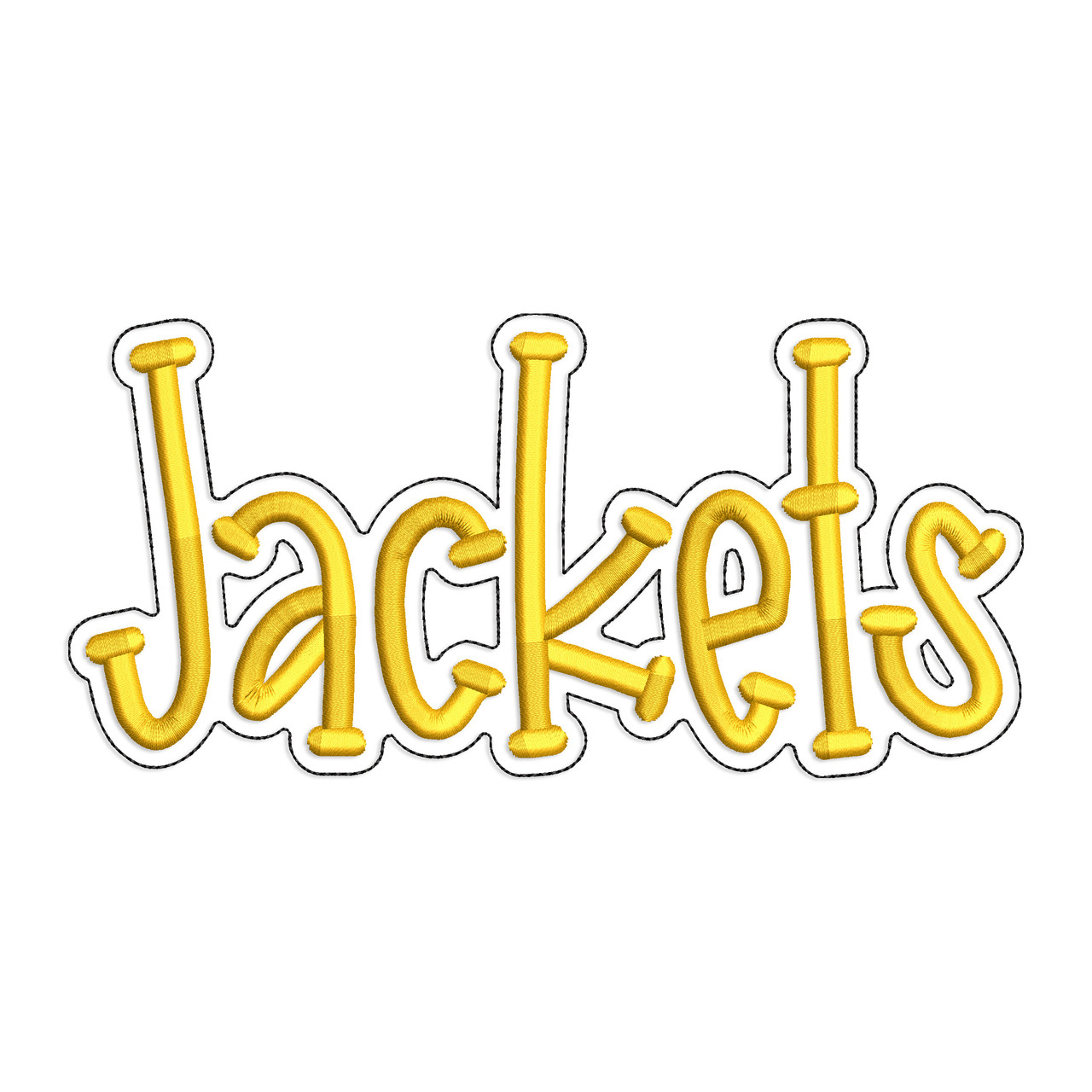 Jackets with a Bean Stitch Outline Machine Embroidery Design ...