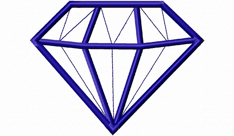 Diamond Applique Machine Embroidery Design - Rivermill Embroidery