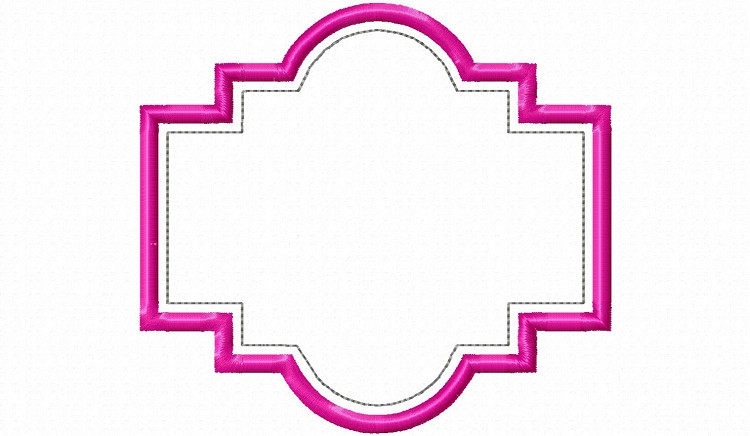 Applique Name or Monogram Frame Machine Embroidery Design (#3 ...