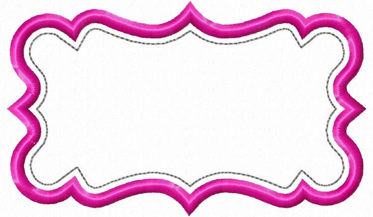 Applique Name or Monogram Frame Machine Embroidery Design (#8 ...