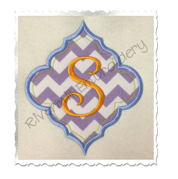 Applique Name or Monogram Frame Machine Embroidery Design (#6 ...