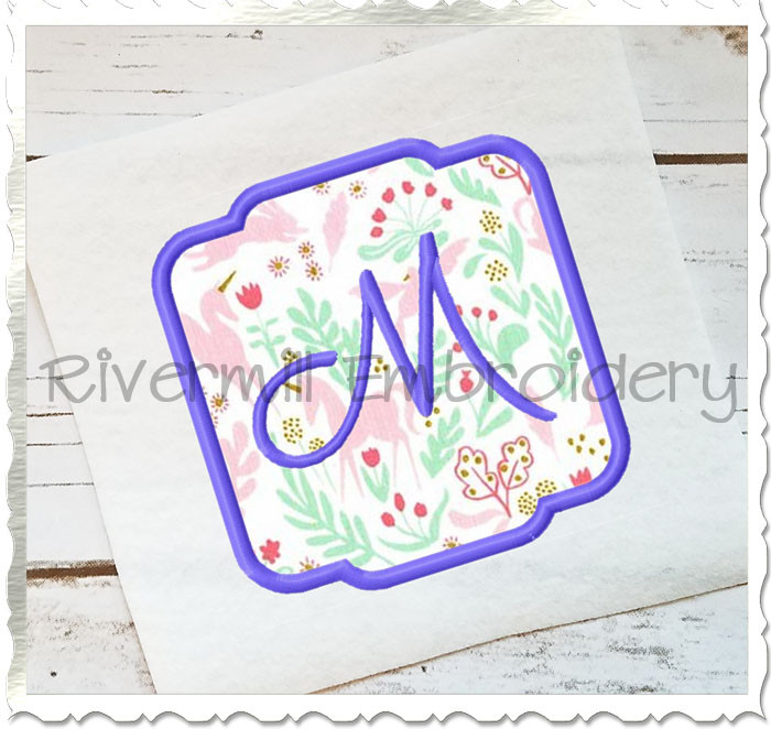 Applique Name or Monogram Frame Machine Embroidery Design (#10 ...
