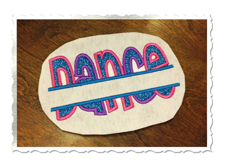 Applique Split Dance Machine Embroidery Design - Rivermill Embroidery