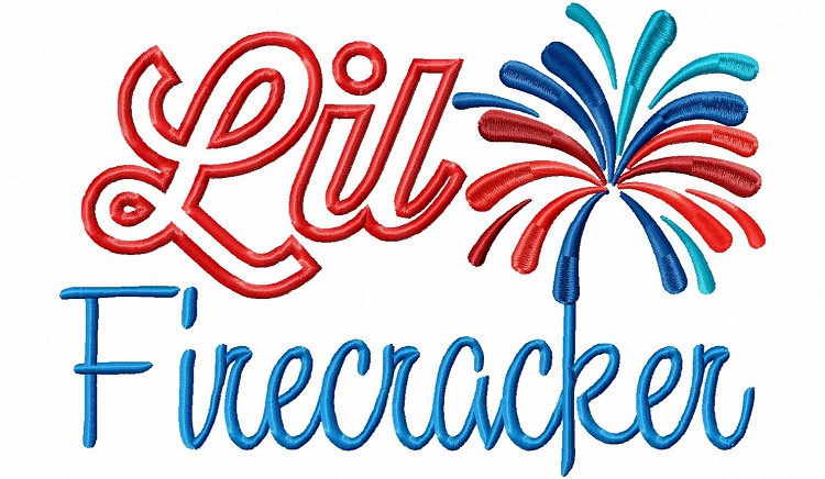 Applique Lil Firecracker Machine Embroidery Design - Rivermill Embroidery