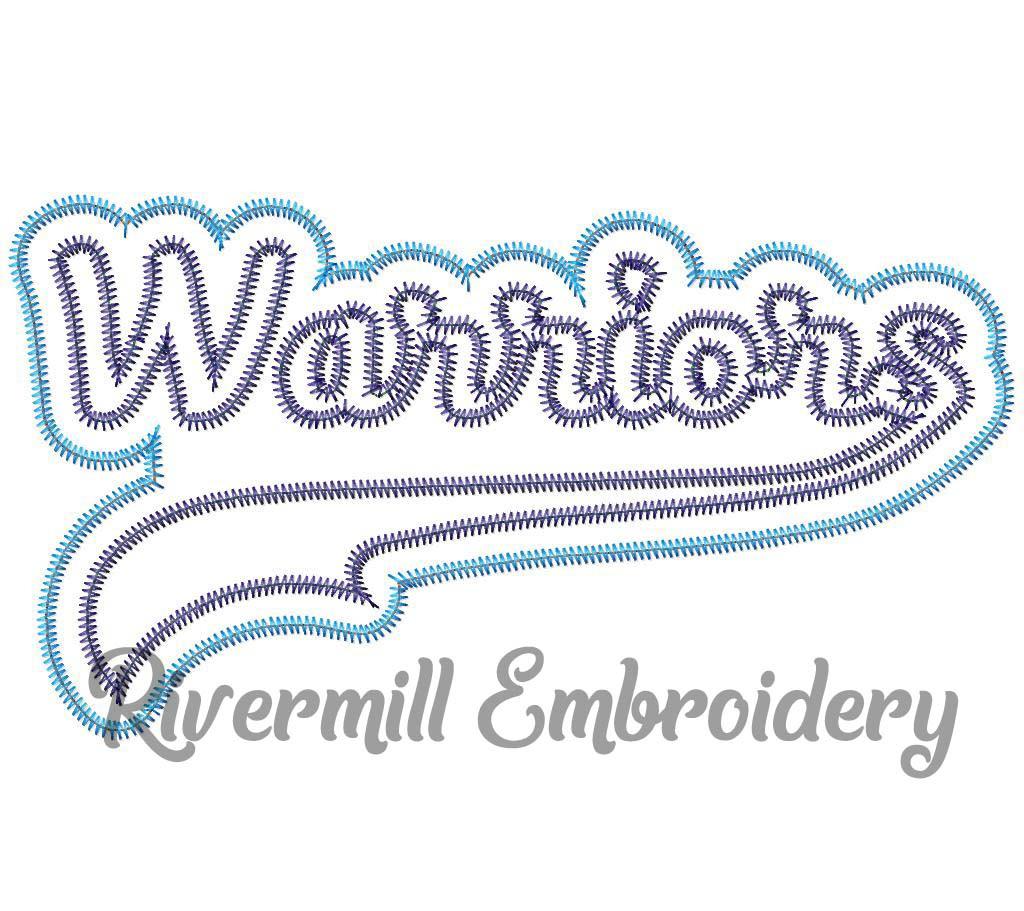 Zig Zag Double Applique Warriors Machine Embroidery Design - Rivermill ...