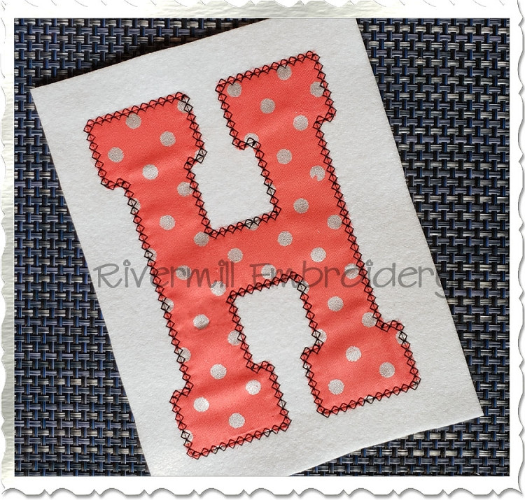 Varsity Diamond Applique Machine Embroidery Alphabet - Rivermill Embroidery