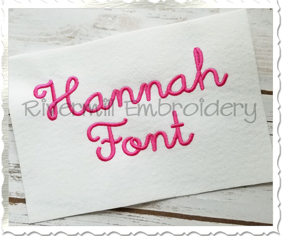 Hannah Machine Embroidery Font Alphabet - Rivermill Embroidery