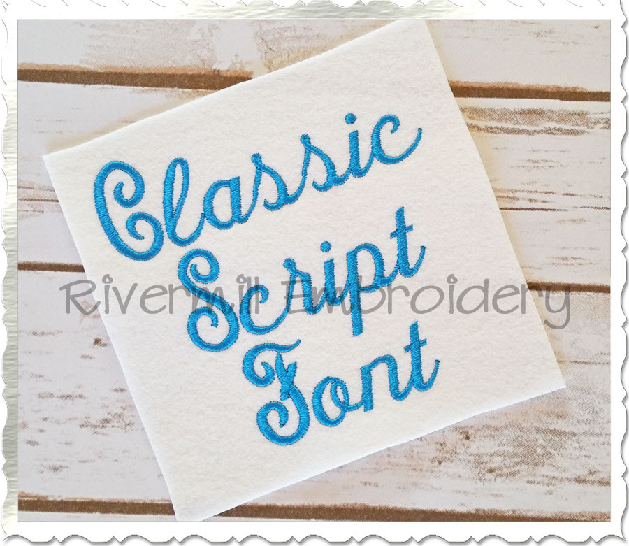 Classic Block Machine Embroidery Font - Rivermill Embroidery