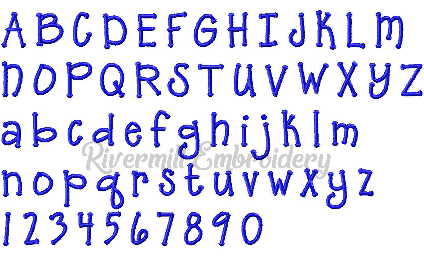 Grasshopper Machine Embroidery Font - Rivermill Embroidery
