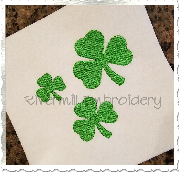 Small Mini Shamrock Machine Embroidery Design - Rivermill Embroidery