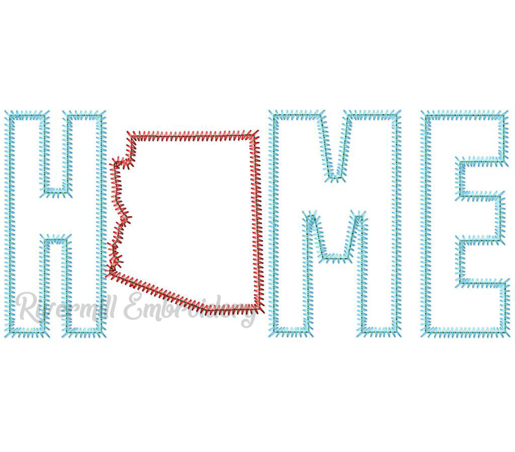 Zig Zag Applique Arizona Home Machine Embroidery Design