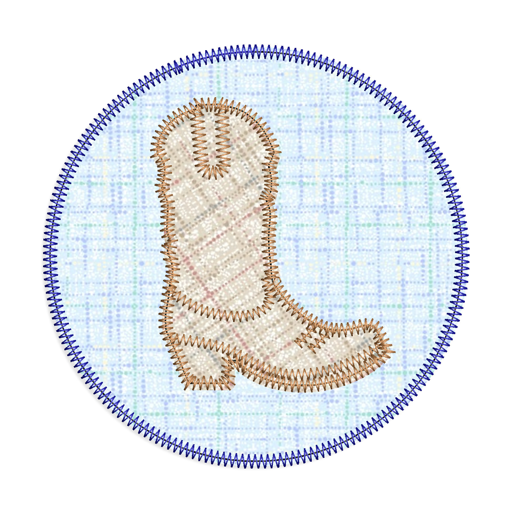 Cowboy Boot Applique Machine Embroidery Design - Rivermill Embroidery