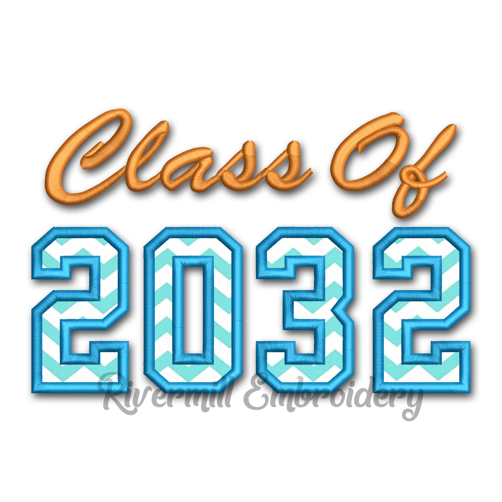 Class of 2032 Applique Machine Embroidery Design - Rivermill Embroidery