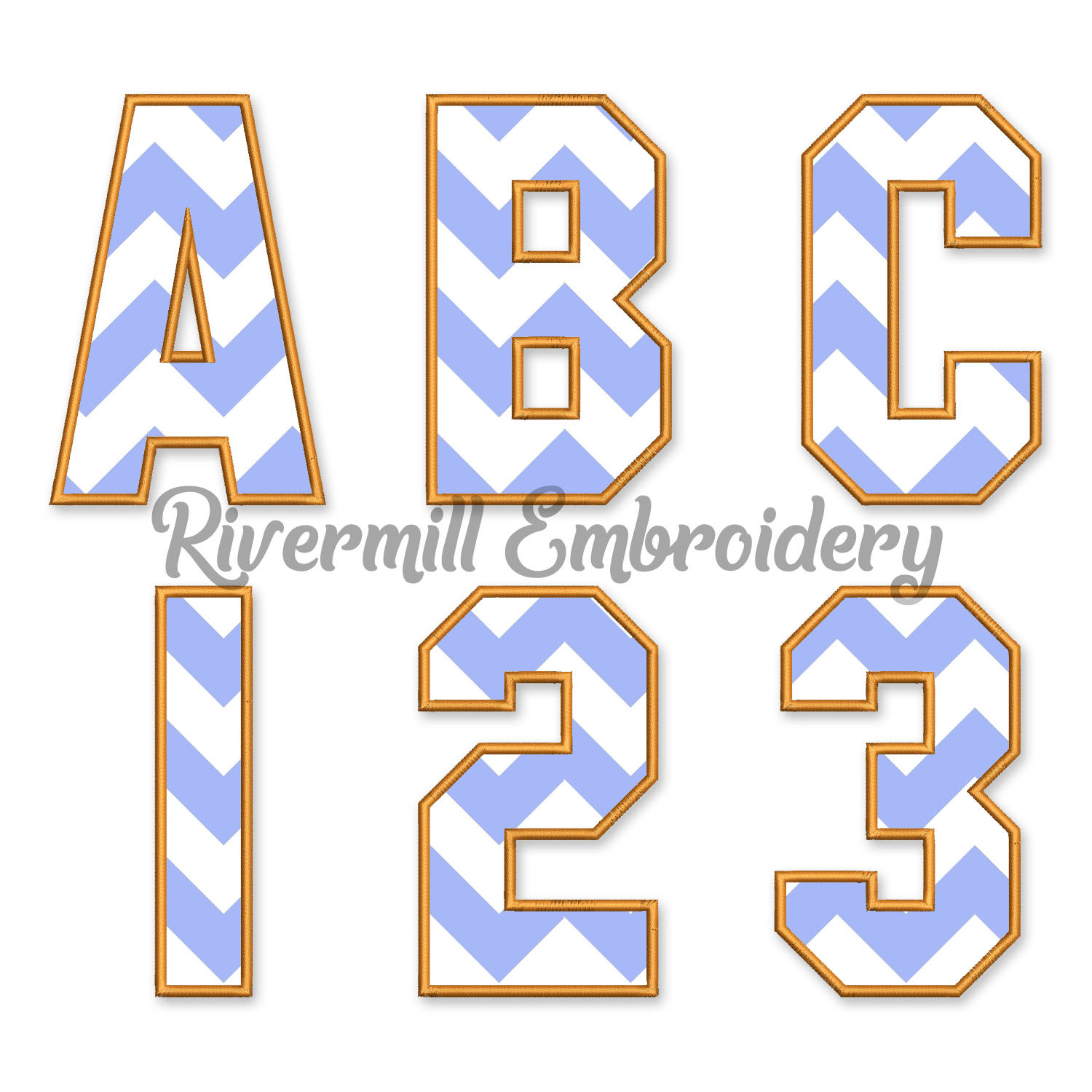 Double Applique Varsity Machine Embroidery Alphabet Font - Rivermill ...