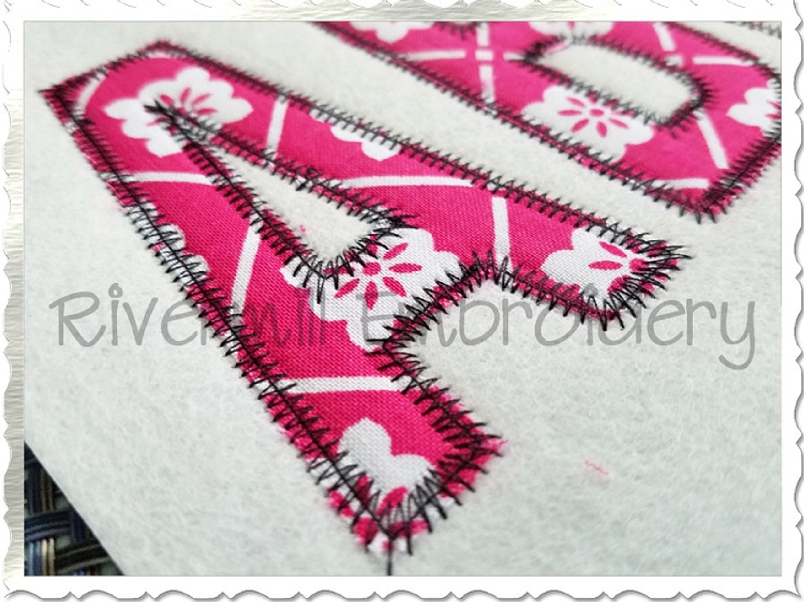 Walter Zig Zag Applique Machine Embroidery Alphabet Rivermill Embroidery