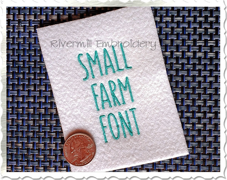 Small Farm Vintage Style Font Machine Embroidery Font Alphabet ...
