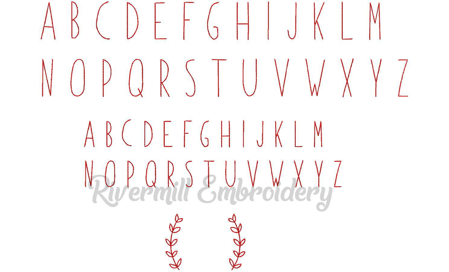 Vintage Farm Style Monogram Font Machine Embroidery Font Alphabet ...