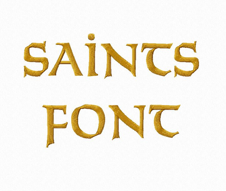 Saints Machine Embroidery Font - Rivermill Embroidery