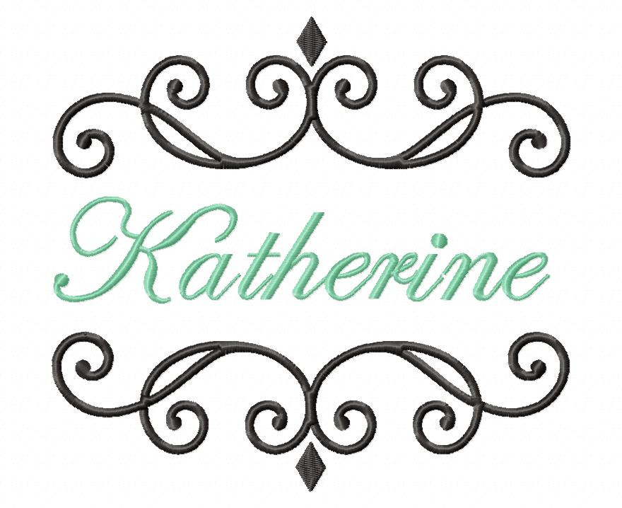 Elegant Monogram Font Frame Machine Embroidery Design - Rivermill ...