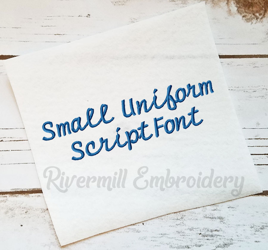 Small Katy Script Machine Embroidery Font Alphabet - Rivermill Embroidery