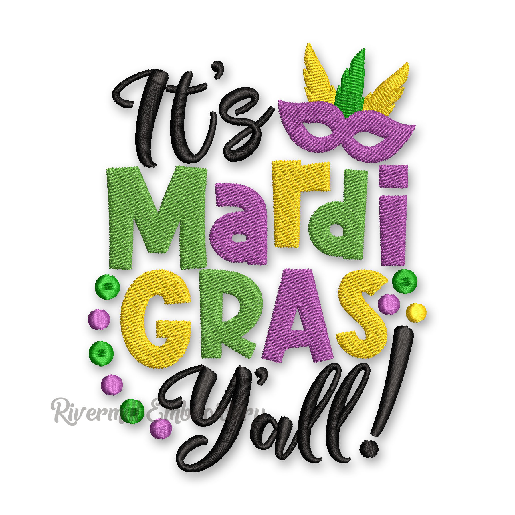 Holiday/Seasonal - Mardi Gras - Rivermill Embroidery