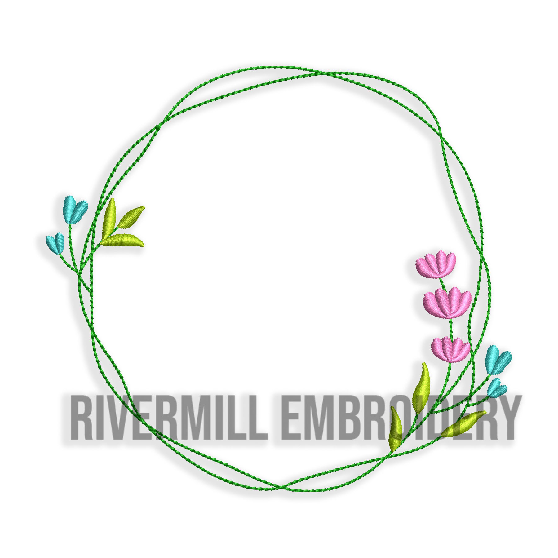 Anchor Monogram Frame Machine Embroidery Design - Rivermill Embroidery