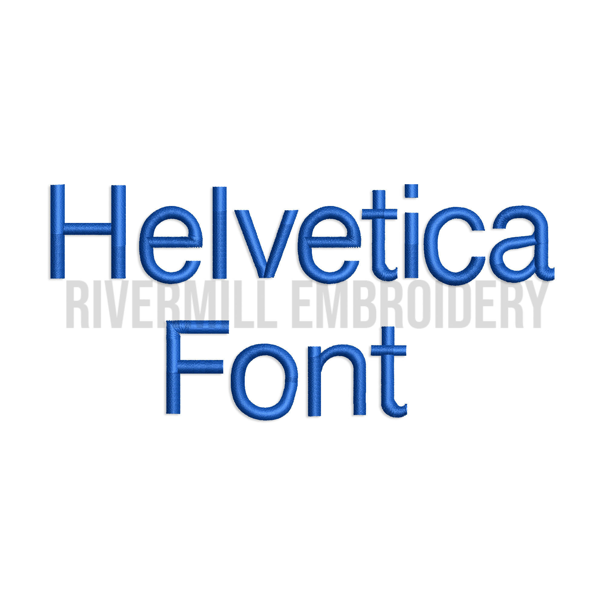 Helvetica Embroidery Font - Rivermill Embroidery