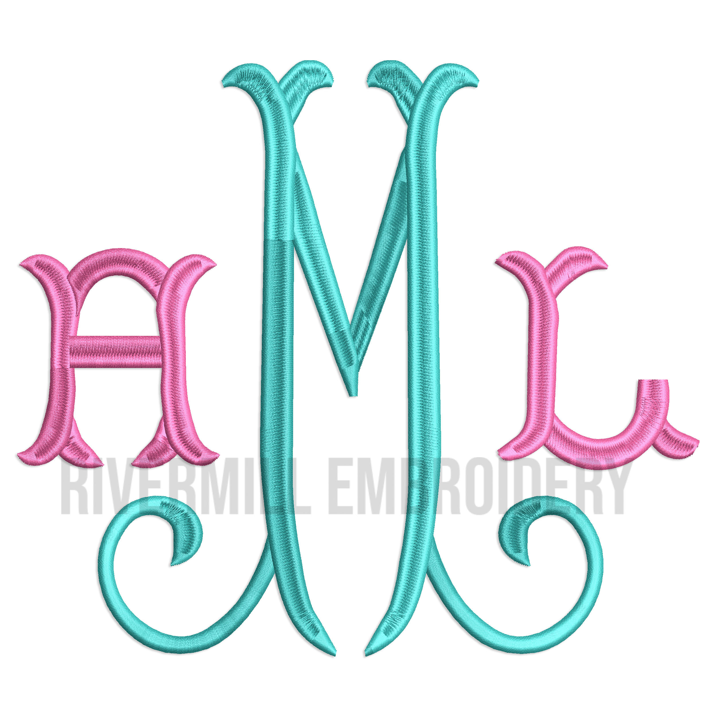 Embroidery Fonts - Sort by Style - Monogram - Page 1 - Rivermill Embroidery