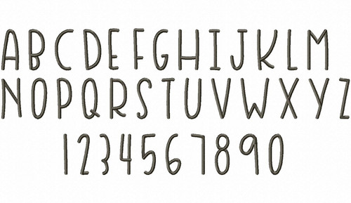 Eddie Machine Embroidery Font Alphabet - Rivermill Embroidery