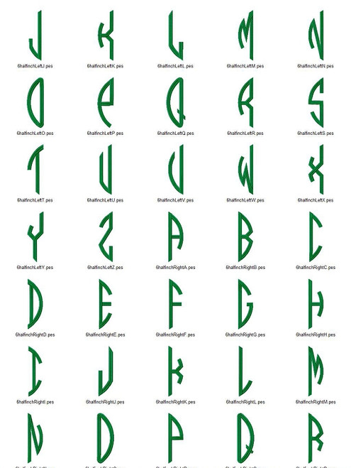 Large Thin Round 3 Letter Monogram Machine Embroidery Font - Rivermill ...