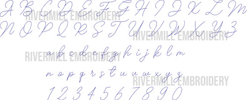 Bailey Rayne Font Duo Machine Embroidery Alphabet - Rivermill Embroidery